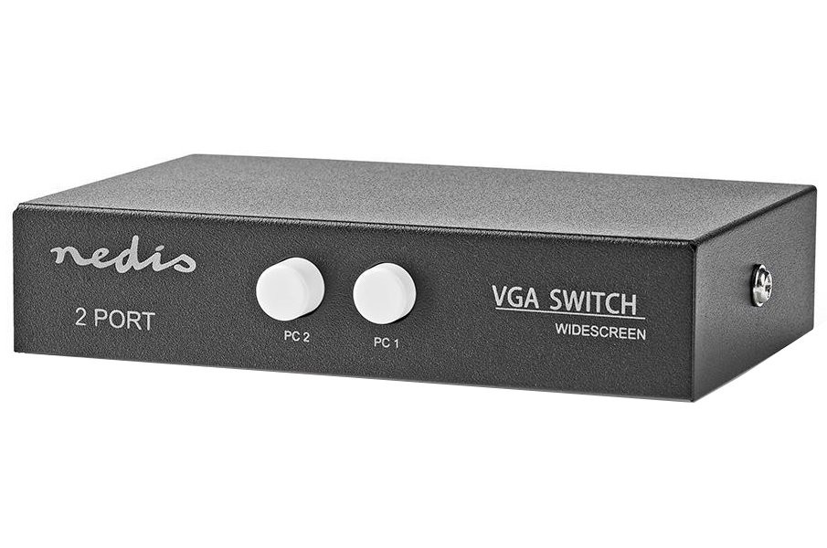 NEDIS VGA přepínač/ 2x VGA vstup/ 1x VGA výstup/ rozlišení 2560x1600 ...