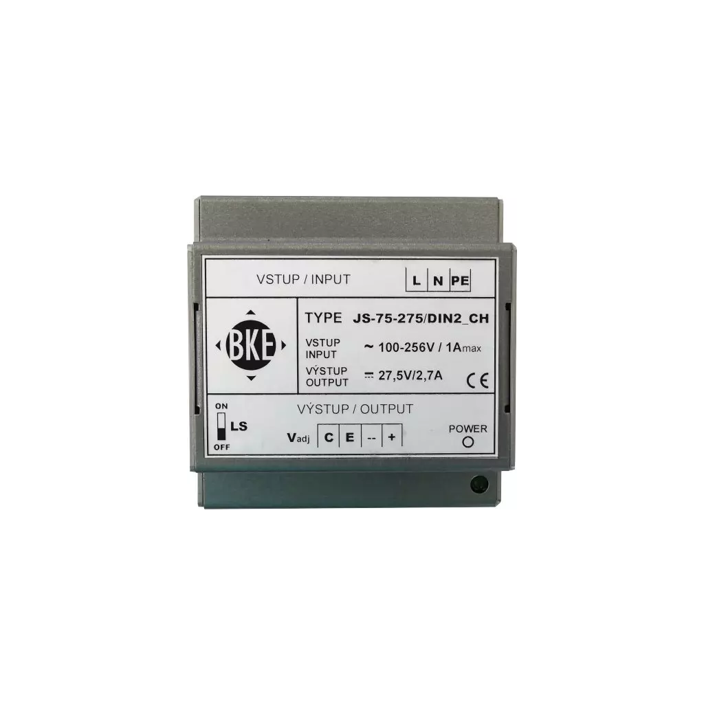 Napájecí zdroj na DIN lištu BKE JS-75-240/DIN2 24 V, 75 W, 3 A, spínaný | vmSHOP.cz